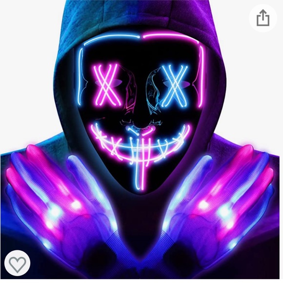 Other | Led Mask Light Up Scary Purge Mask For Halloween Cosplay ...